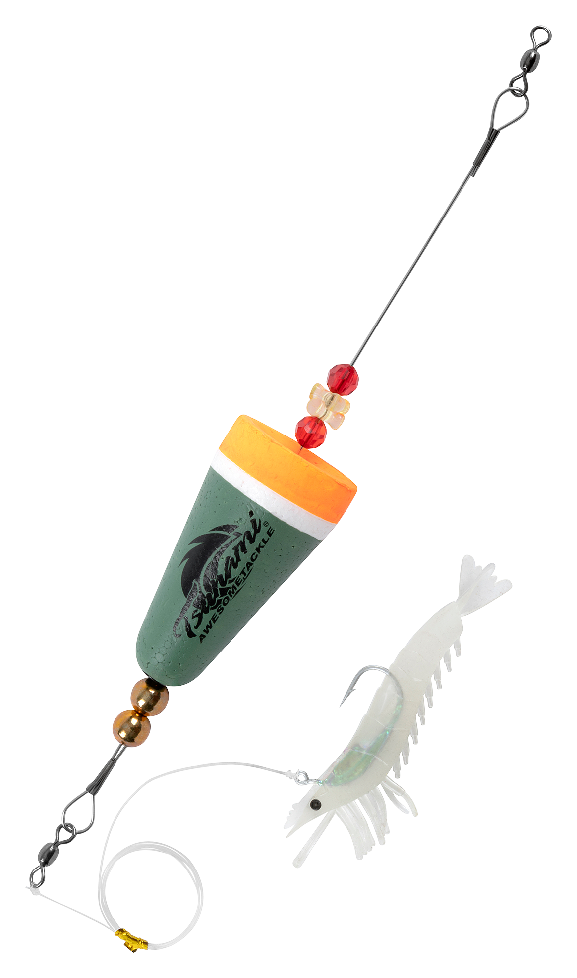 Tsunami Pro Popping Rattle Float Shrimp Rig - 1/2 oz. - Glow | Cabela's